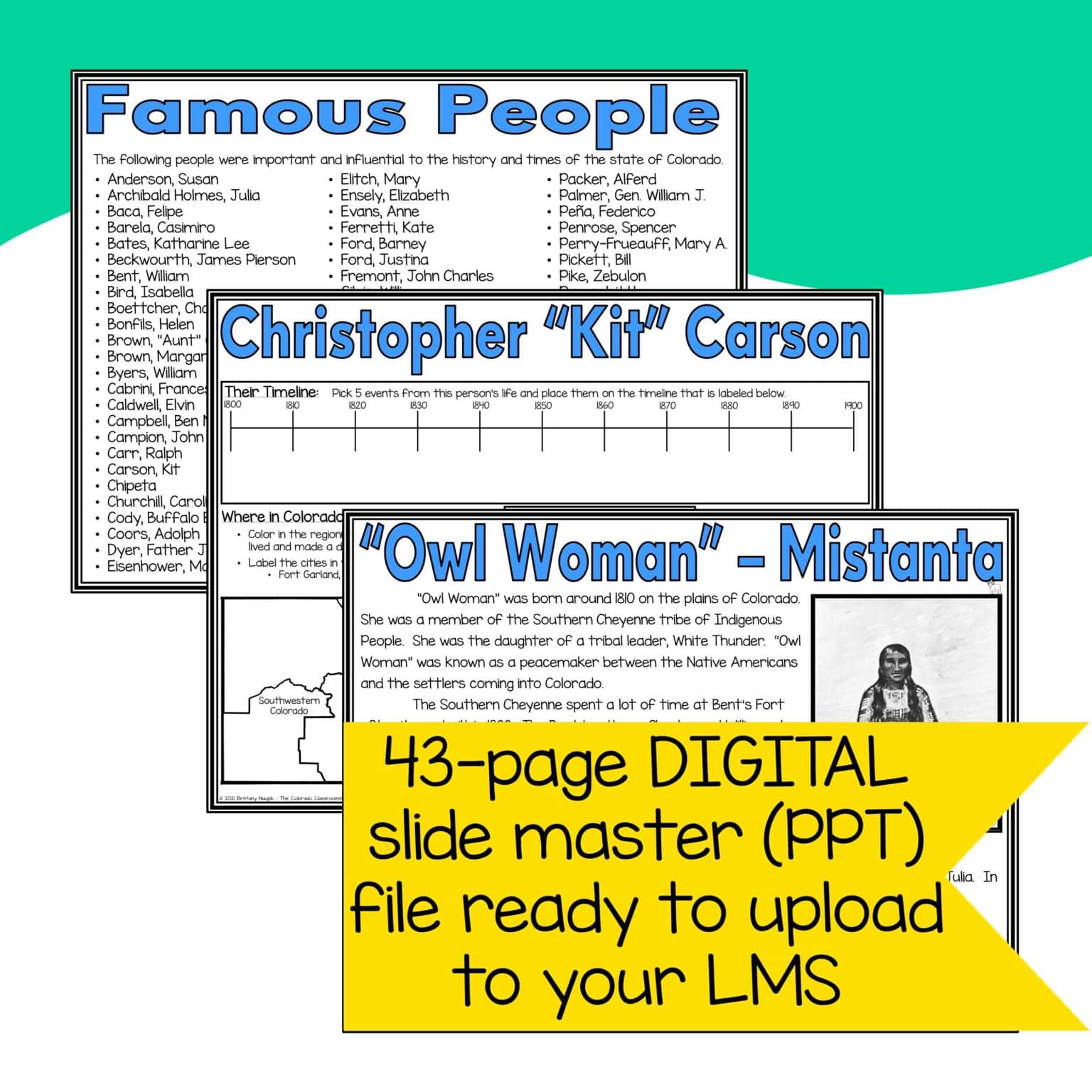 Colorado Influential And Famous People In History Unit - Colorado ...