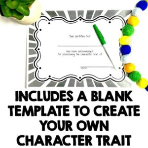 Character Awards In Black And White - The Colorado Classroom
