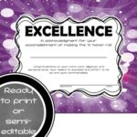 Achievement Awards And Semi-Editable Honor Roll Certificates Based On ...