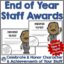 Staff Award Certificates And Semi-Editable Awards To Celebrate Staff ...