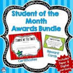 Student Of The Month Awards And Semi-Editable Certificates Plus Reward ...