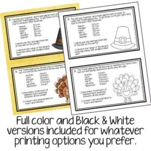 Thanksgiving Decimals Math Activity With QR Codes In Print And Digital ...